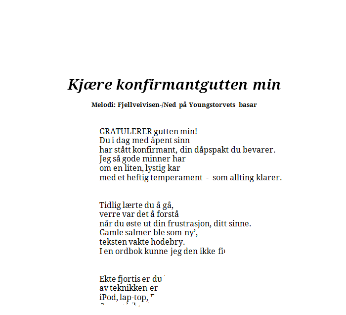 Konfirmasjonssanger - Religiøse sanger - Gutt - Religiøse ...